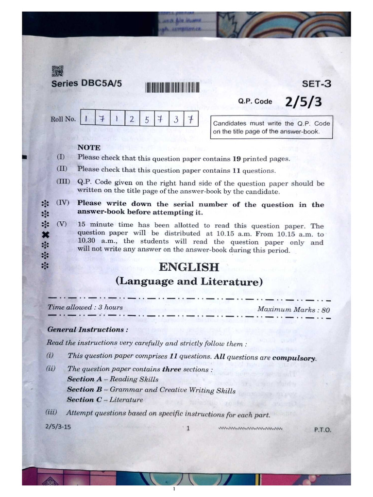 Compressed - English Board Set-3 | PDF