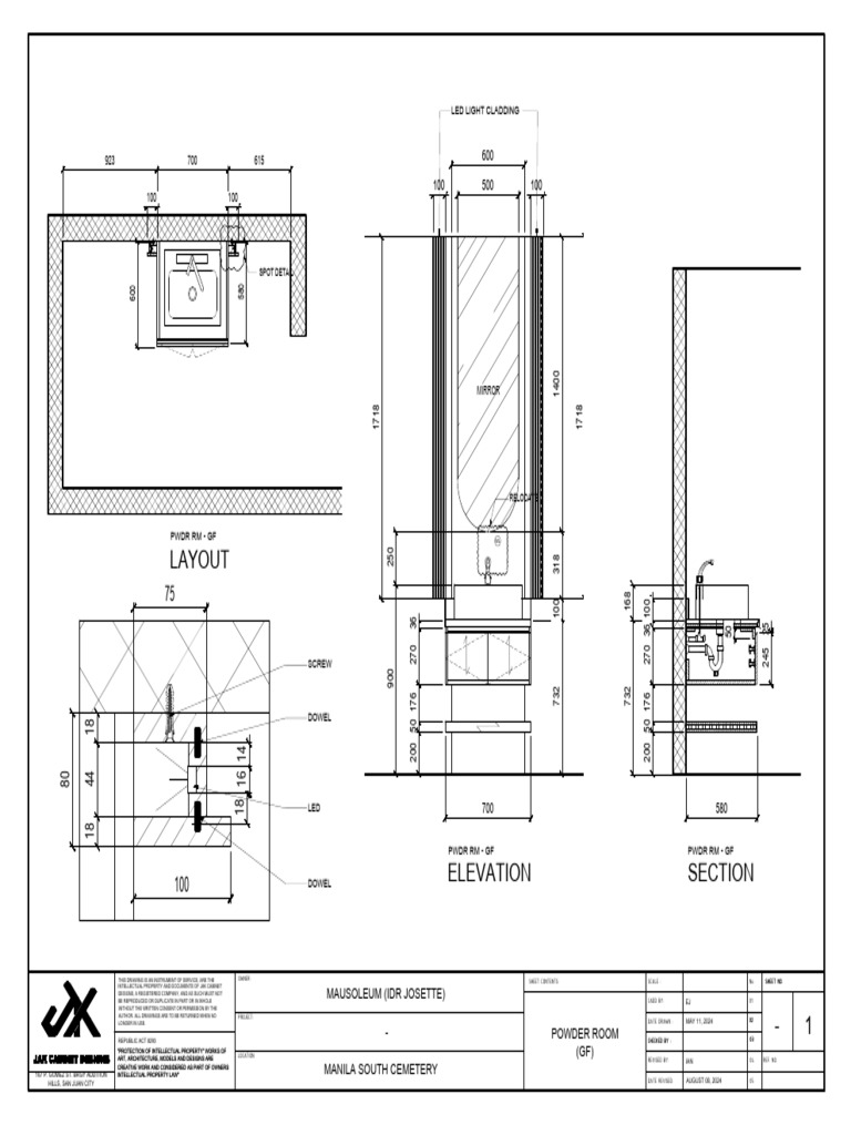 Powder Room (GF) - 08 08 2024-Layout - 240808 - 102002 | PDF