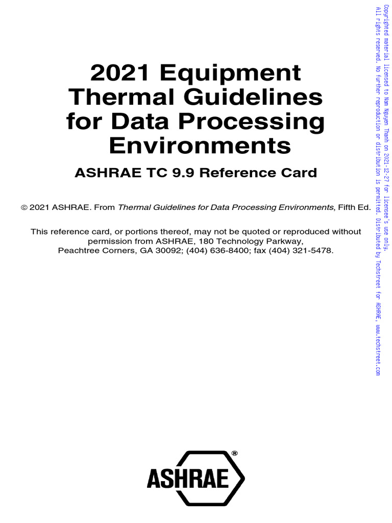 1.thermal Guidelines For Data Processing Environments, Fifth Edition | PDF | Data Center | Humidity