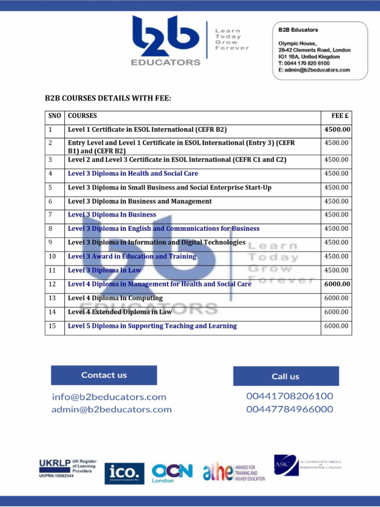 Courses B2B Details 15 | PDF