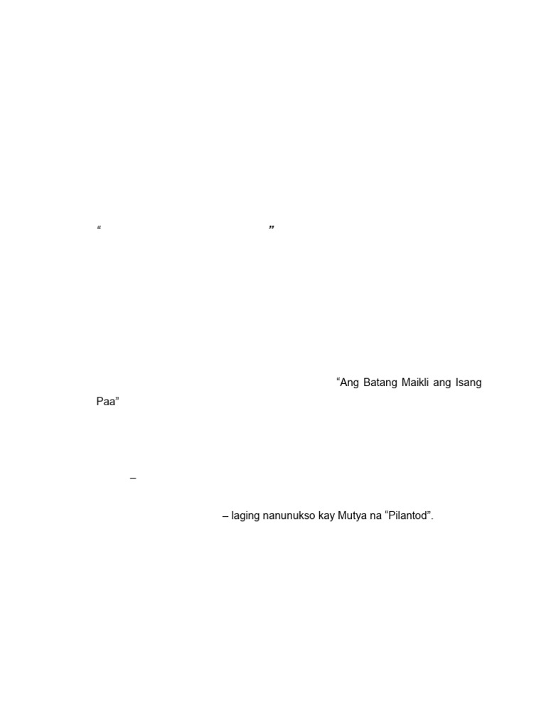 Namora Razzilyn - Ang Batang Maikli Ang Isang Paa | PDF