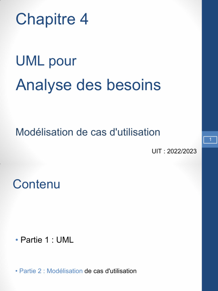 Fr Chapitre 4 ModÃ©lisation Uml Diagramme De Cas Dutilisation Pdf