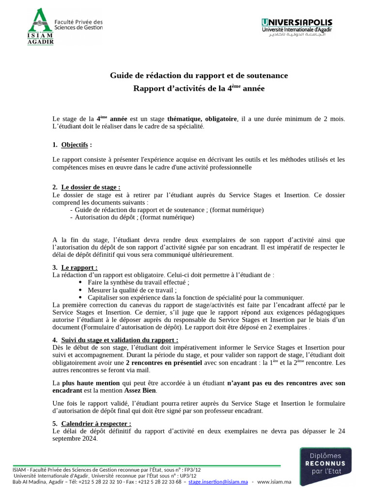Guide de Rédaction Du Rapport D'activité | PDF