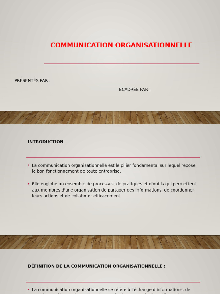 Communication Orga 1 | PDF