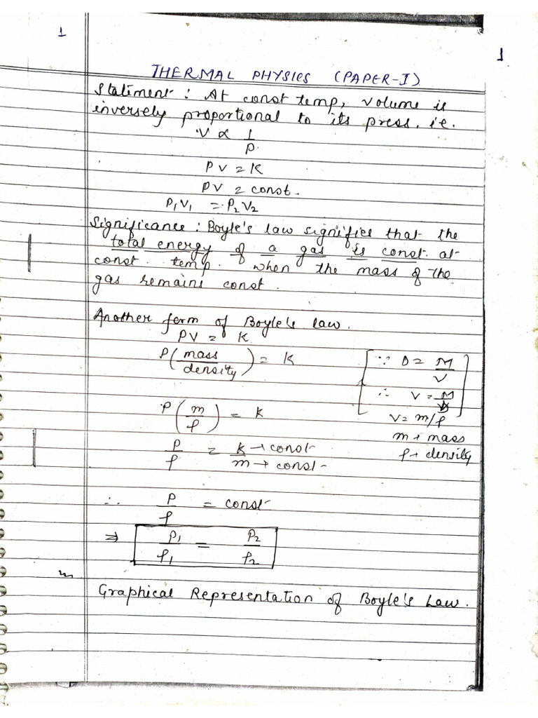Thermal Physics BBS 1-19 | PDF