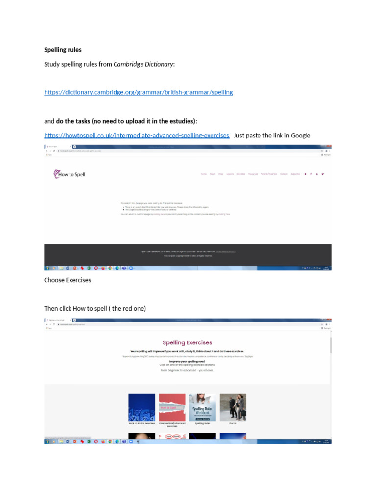 2_Spelling rules_and task_self-study | PDF