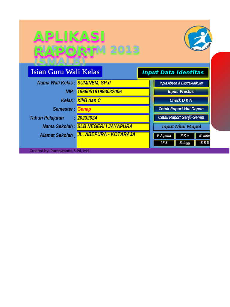 APLIKASI RAPORT 2023 2024 SMALB SMT Genap | PDF