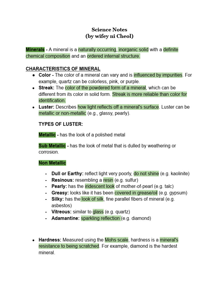 Science Notes | PDF