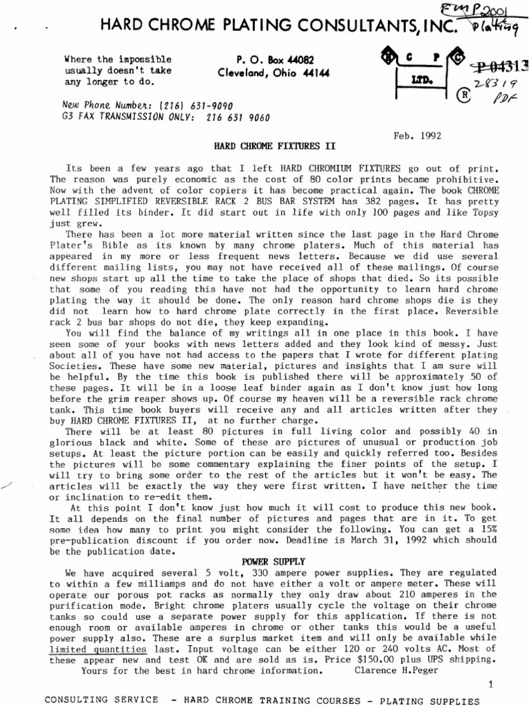 Hard Chrome: Plating | PDF