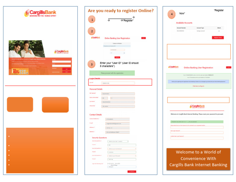 Cargills Online-Banking-Self-Registration-Steps | PDF