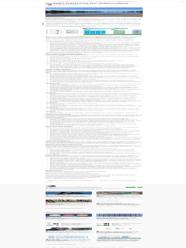 Design Patterns For Data Lakes. Data Lake Is The Heart of Big Data - by ...