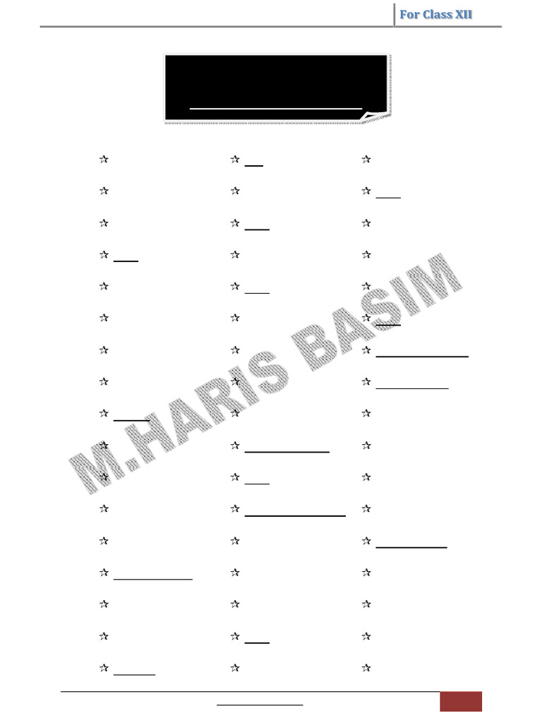 Xii PST Important Mcqs-1 | PDF