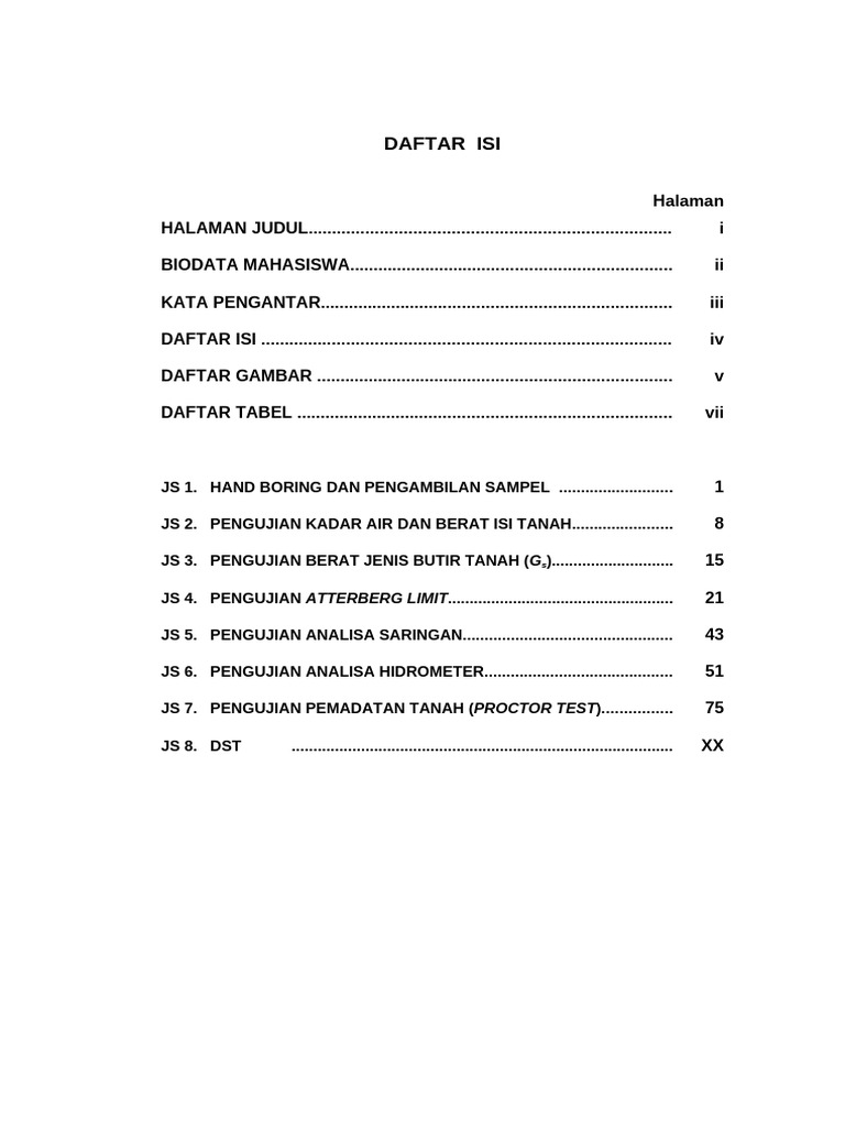 Daftar Isi Dan Daftar Gambar | PDF