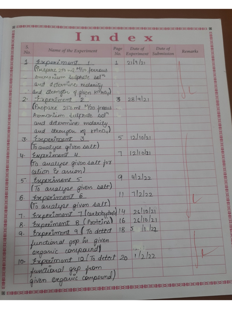 Class 12th Chemistry Practical File | PDF