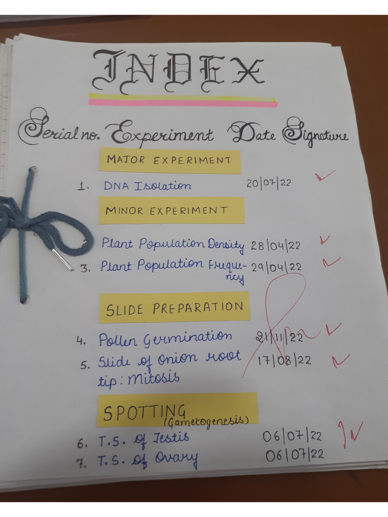 Class 12th Biology Practical File | PDF