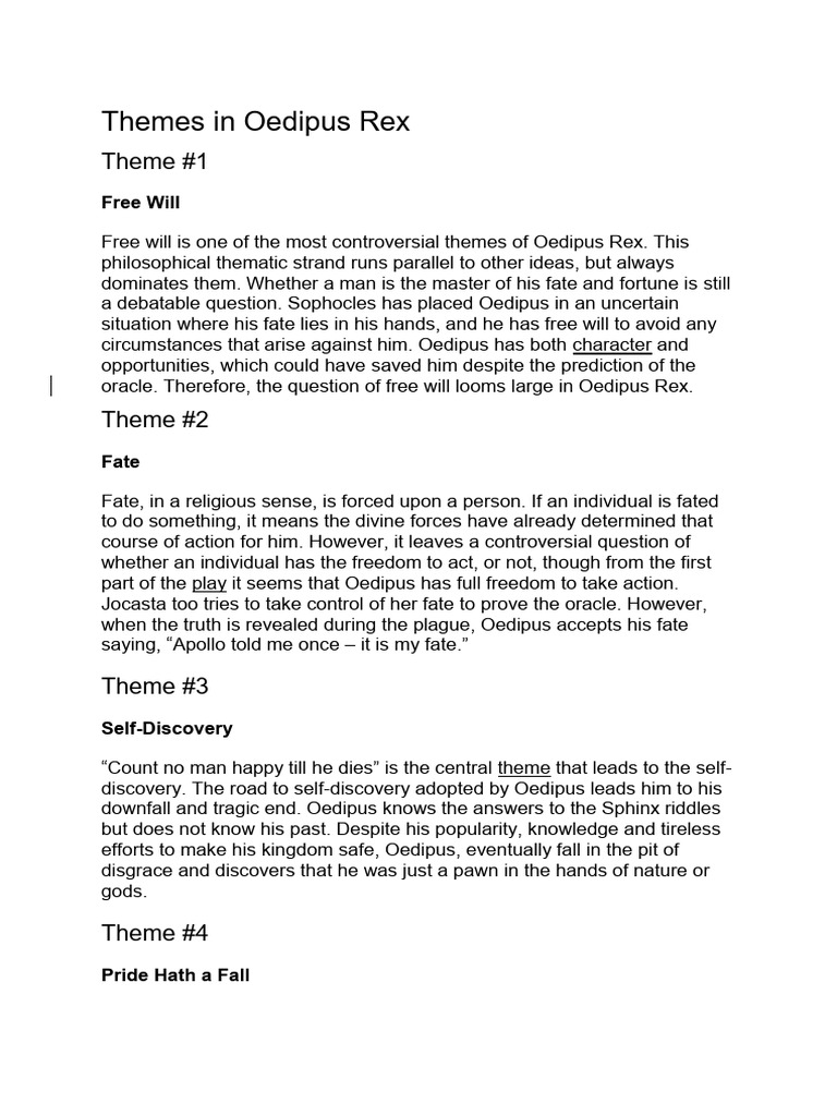 Themes in Oedipus Rex | PDF