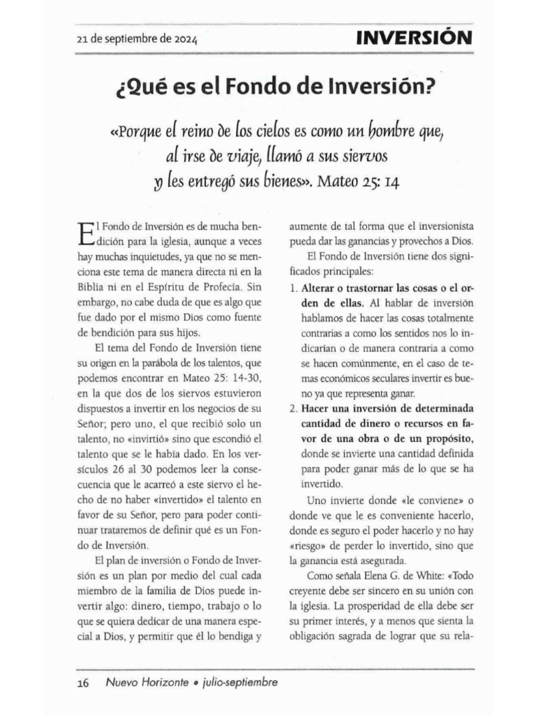 Nh Que Es El Fondo De Inversión Pdf