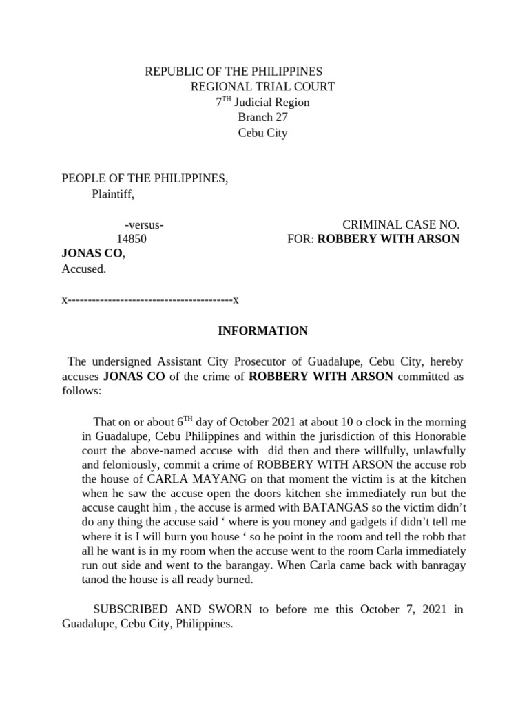 Case Information | PDF