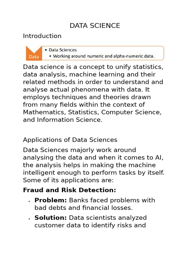 DATA SCIENCE | PDF