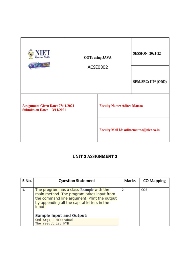 OOts Assignment3 IoT | PDF