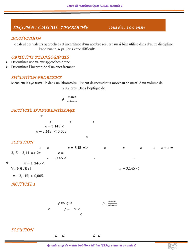 Calcul Approché 2nd C | PDF