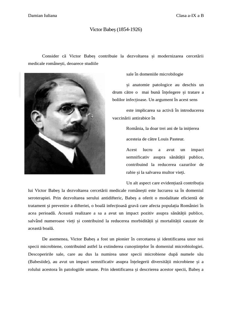 Victor Babeș | PDF