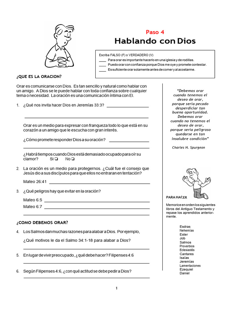 G - Paso 4 Hablando Con Dios | PDF | Oración | Intercesión