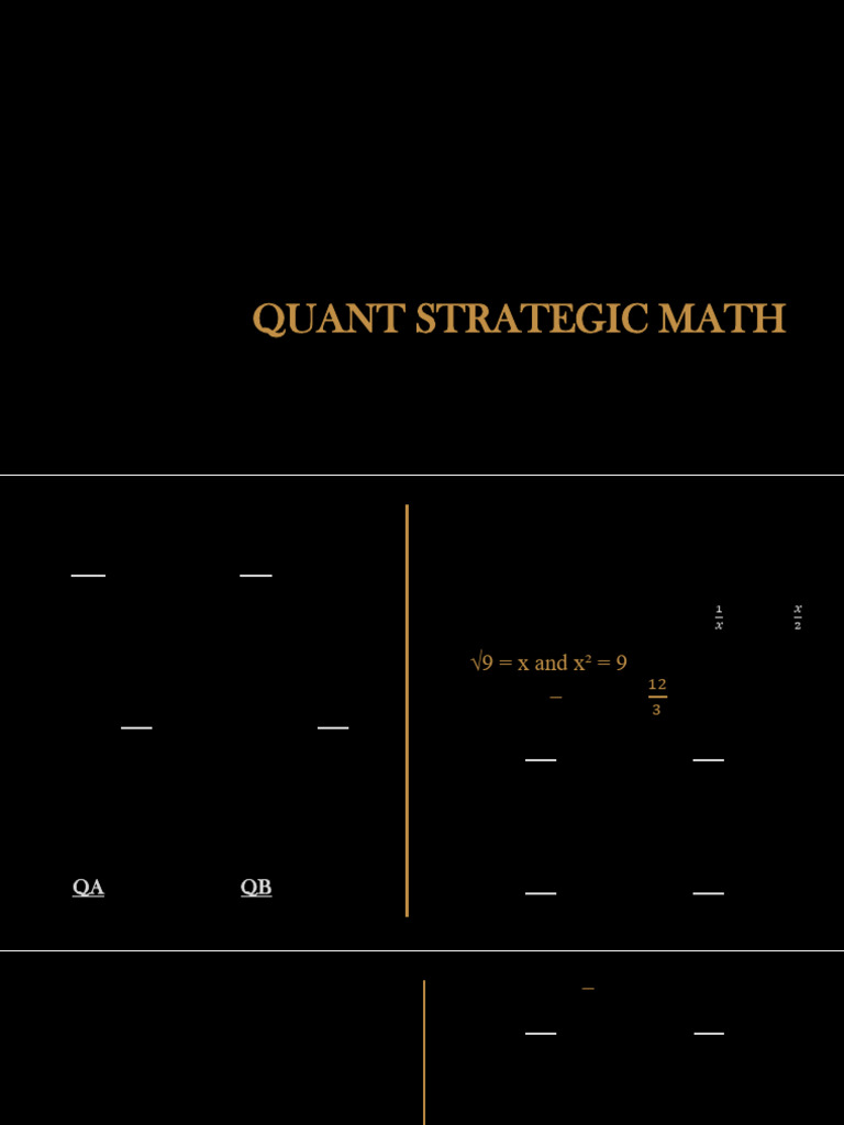 L-06 Quant Strategic Math | PDF