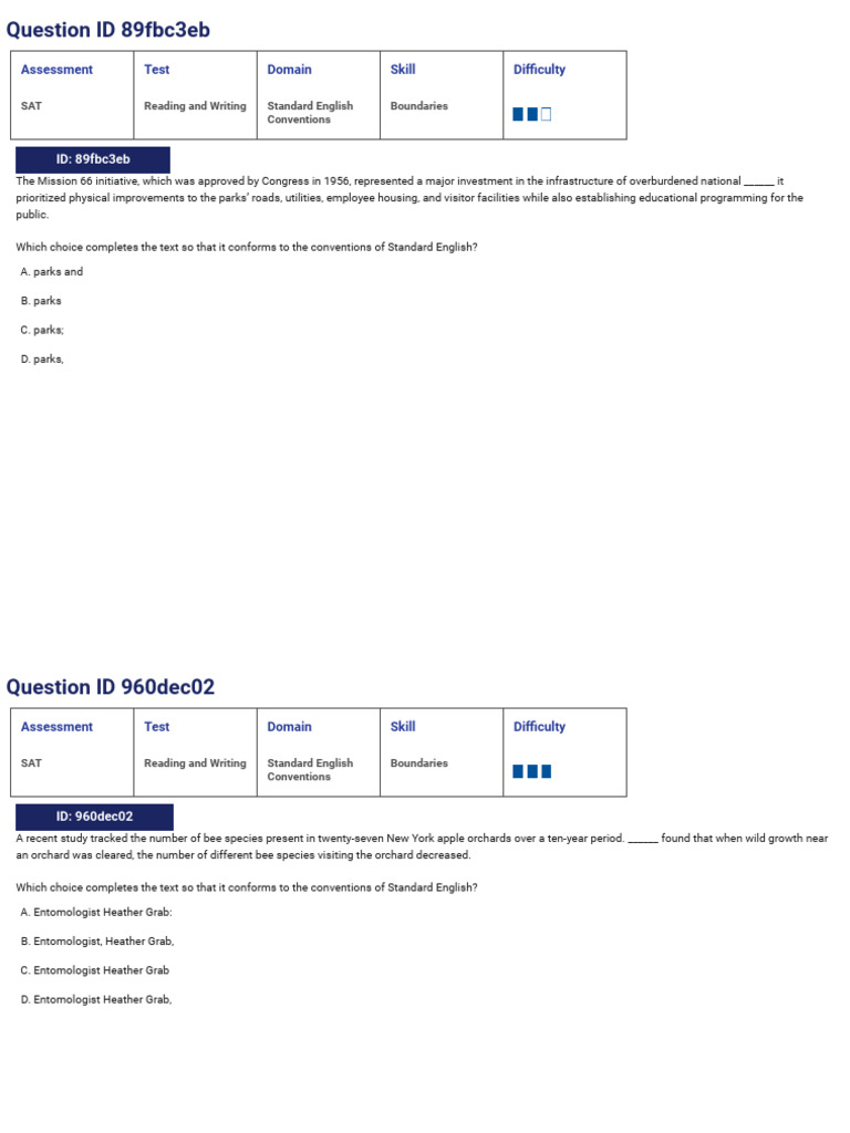 SAT Suite Question Bank Without Answers Harrd - Results | PDF
