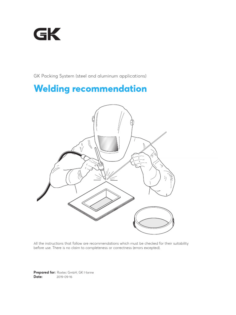Welding-Recommendation Gk-Packing-System en Print pdf2018000501 v2 | PDF