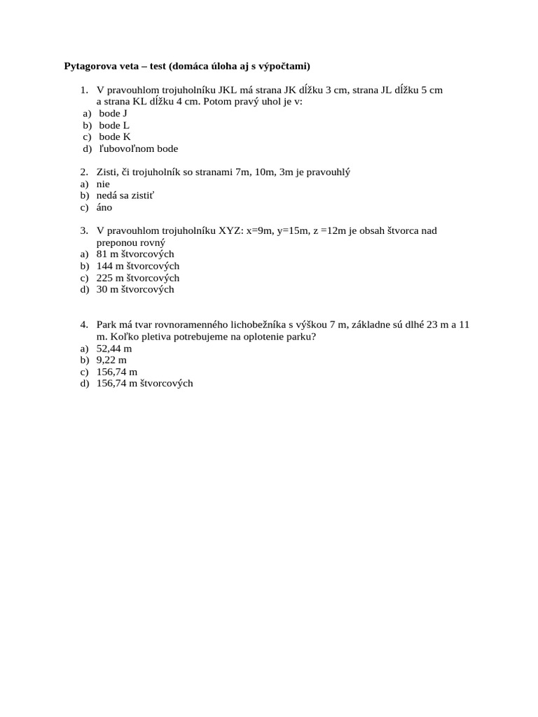 Pytagorova Veta | PDF