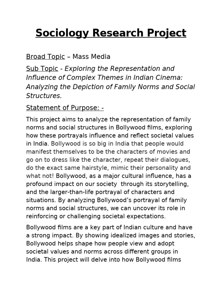 Socio Research Project (XI) | PDF