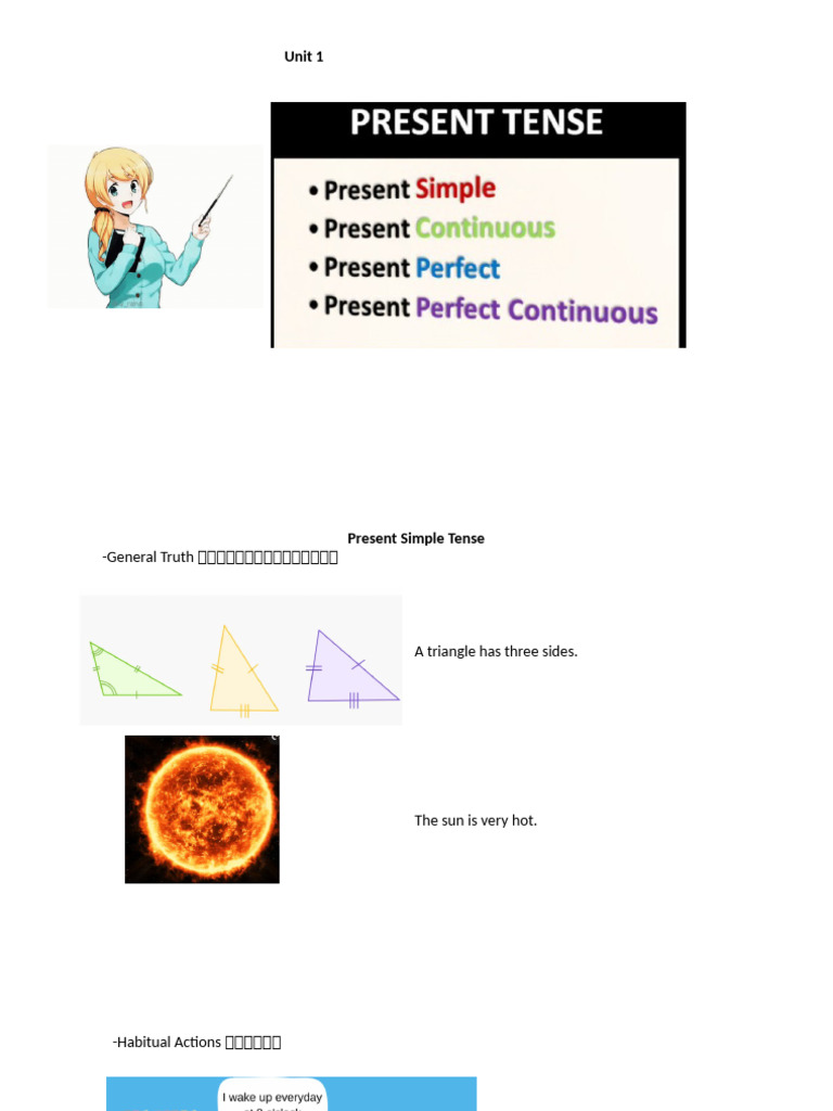 Unit 1-Present Tenses | PDF