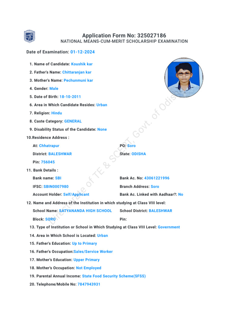 NMMS Examination 2024 | PDF