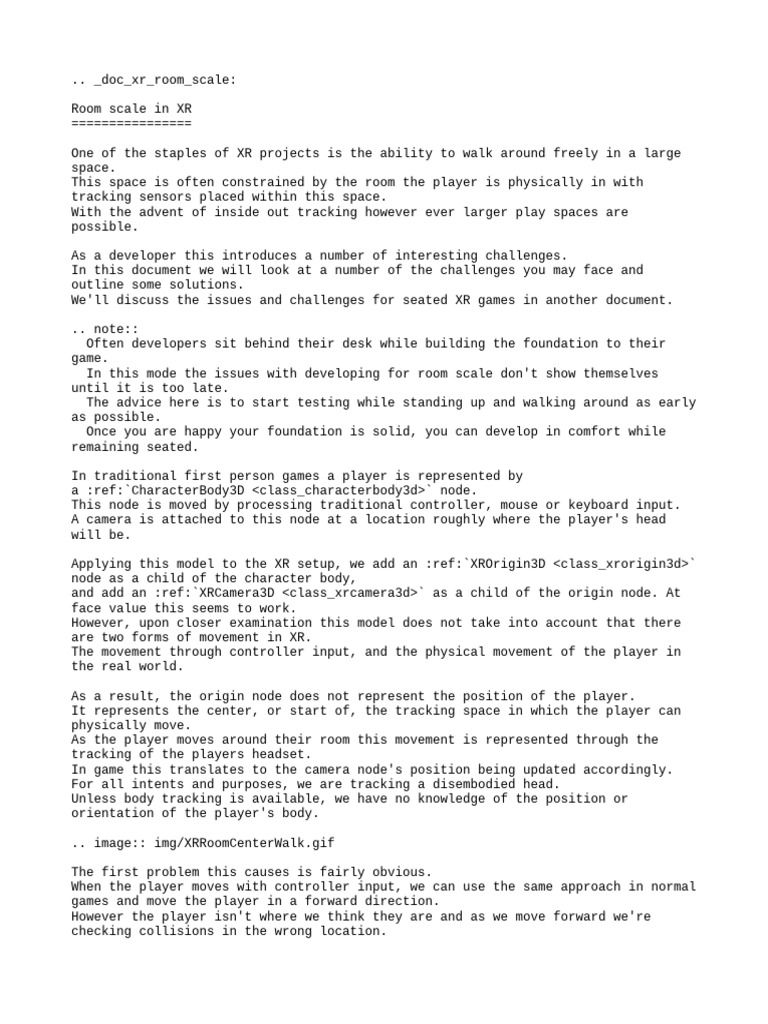 XR Room Scale - RST | PDF