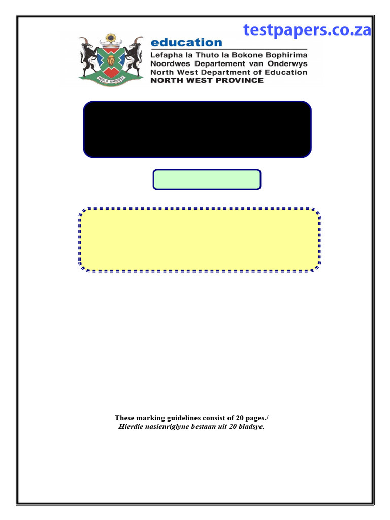 2020 Grade 12 Math Trial Exam Paper 2 NW Memo | PDF