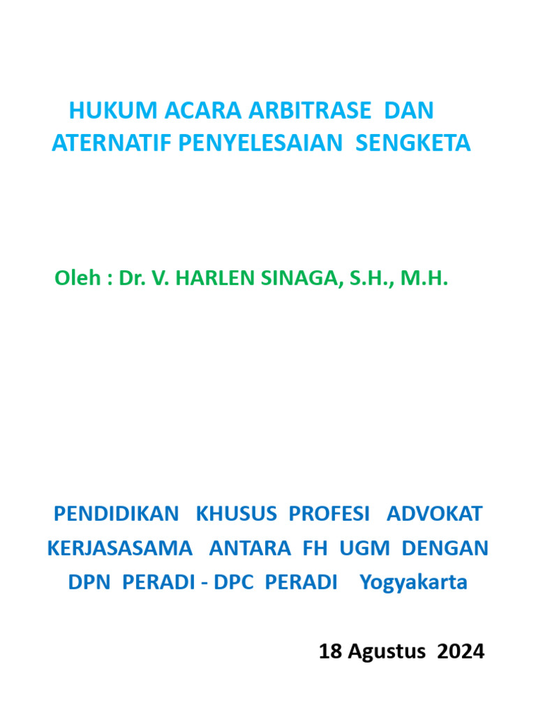 Arbitrase Pkpa-6 | PDF