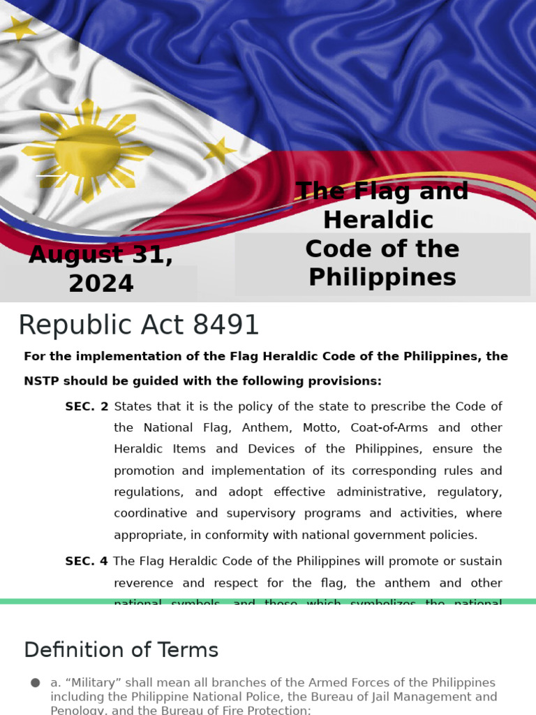 Flag and Heraldic Code of The Philippines | PDF