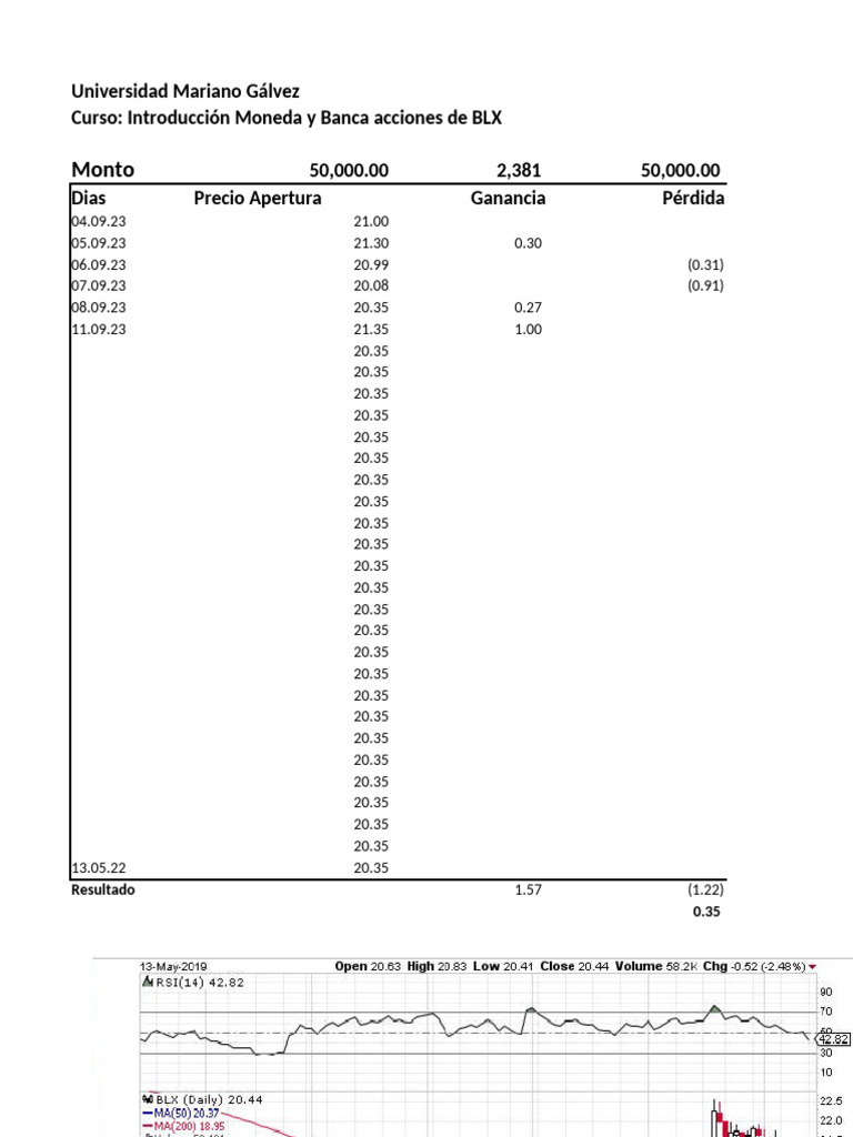 UMG Ejercio Bolsa | PDF