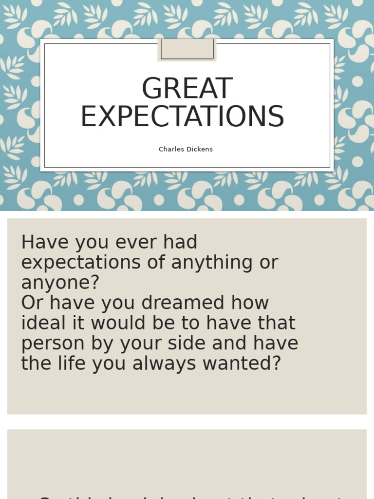 Great Expectations SUMMARY. Power Point. | PDF