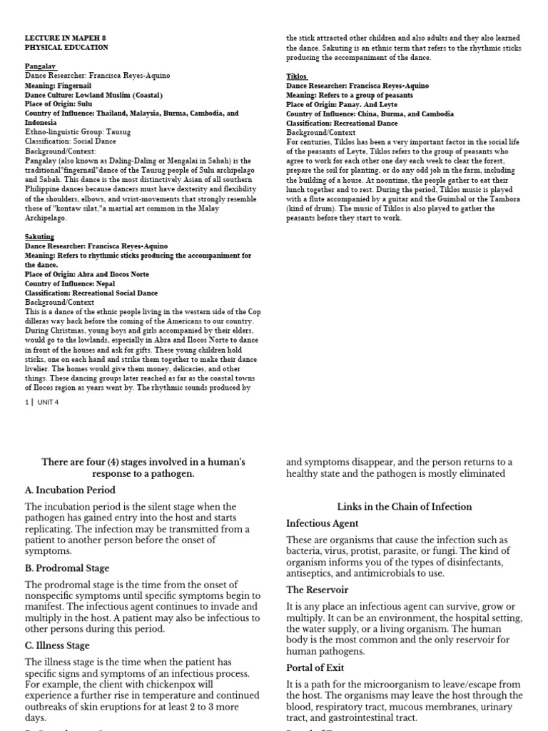 Qe4 Reviewer Mapeh 8 | PDF