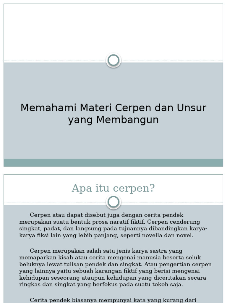 Materi Cerpen | PDF