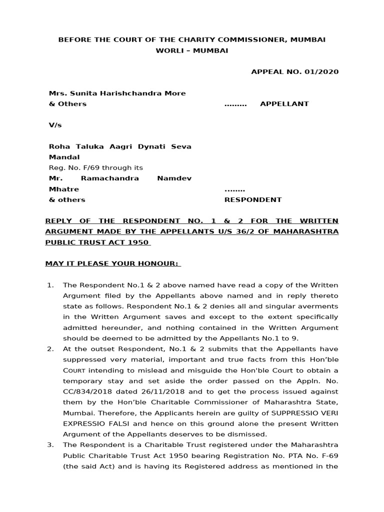 Final Reply To Appeal | PDF