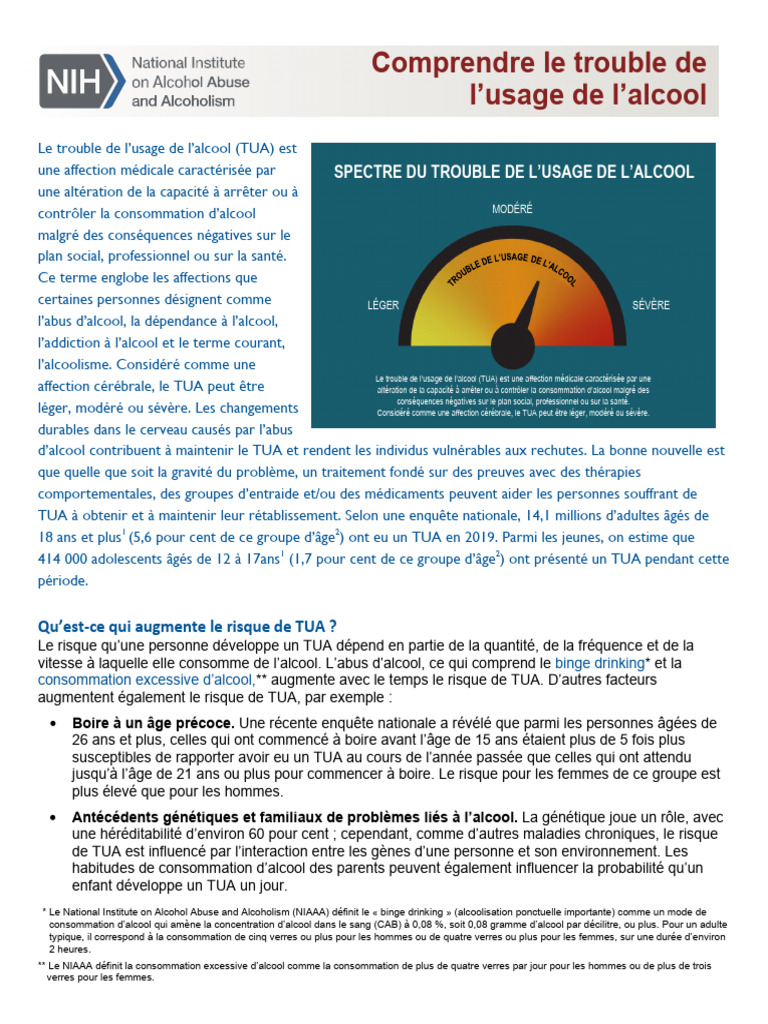 Alcohol Use Disorder French | PDF