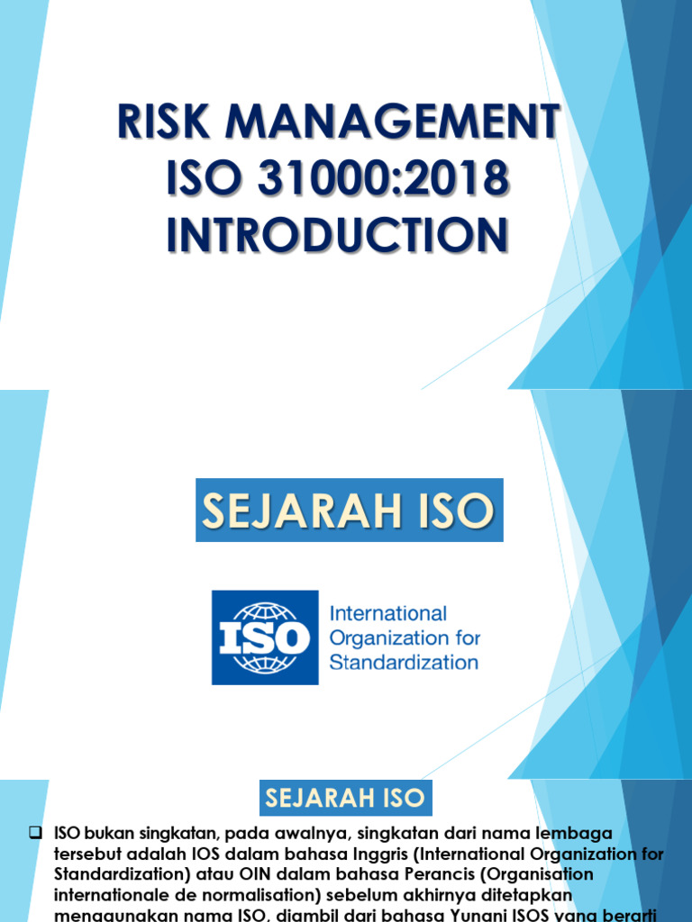 ISO 31000 2018 Introduction Training | PDF
