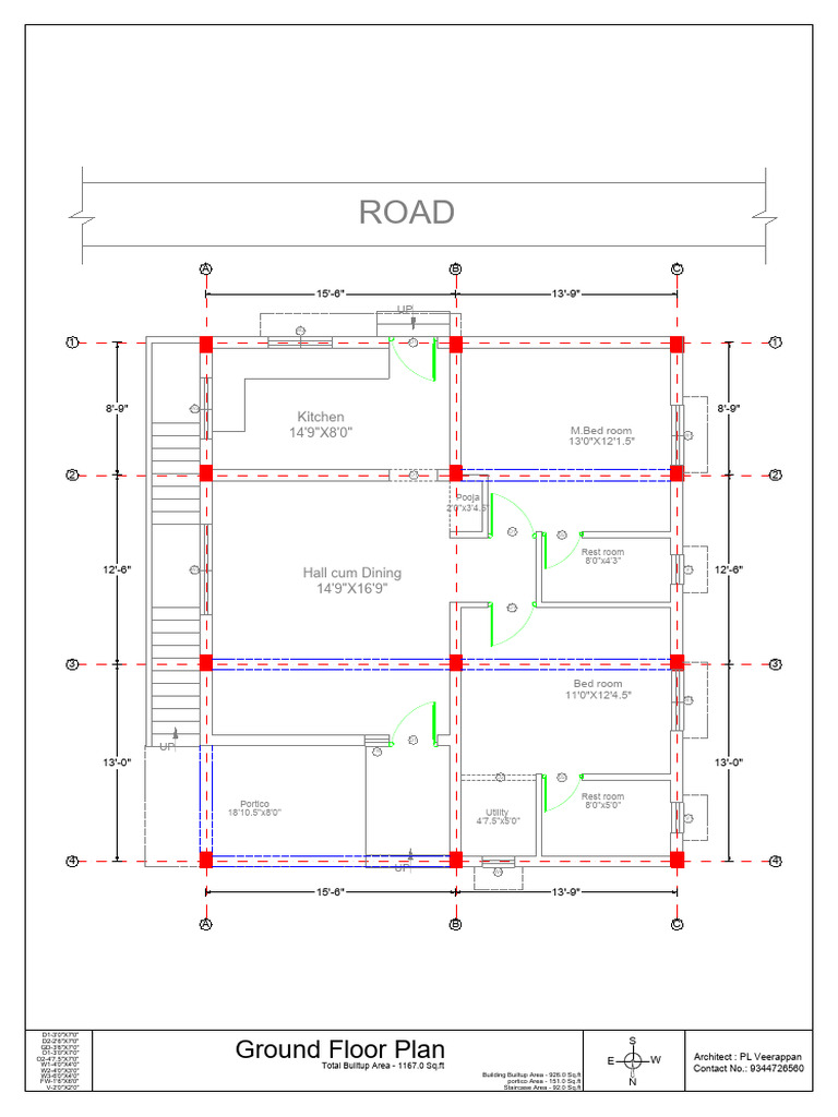 Column Centre Line Marking Drawing - 17.06.23 | PDF