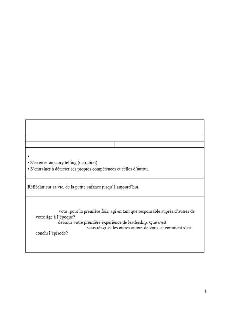 Exercices de Developpement Personnel. Fseg | PDF