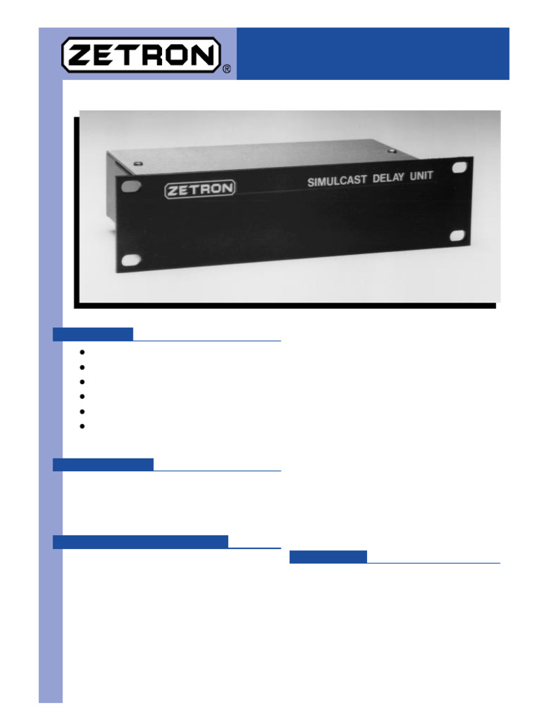 Zetron Delay | PDF