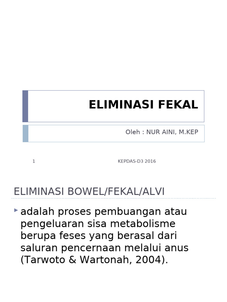 Eliminasi Alvi - Kepdas D3 2016 | PDF