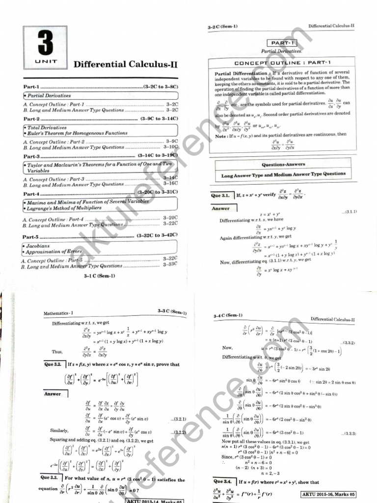 Unit-3 Differential Calculus 2 | PDF